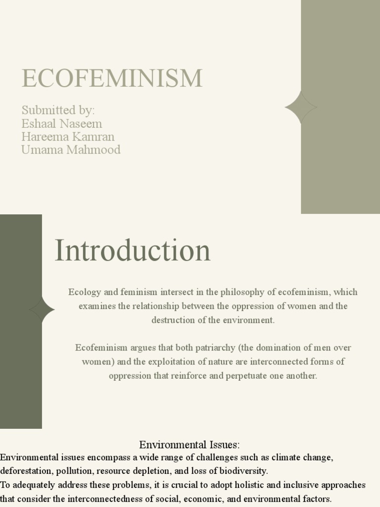 Ecofeminism Ethics Project Pdf Ecofeminism Sustainability