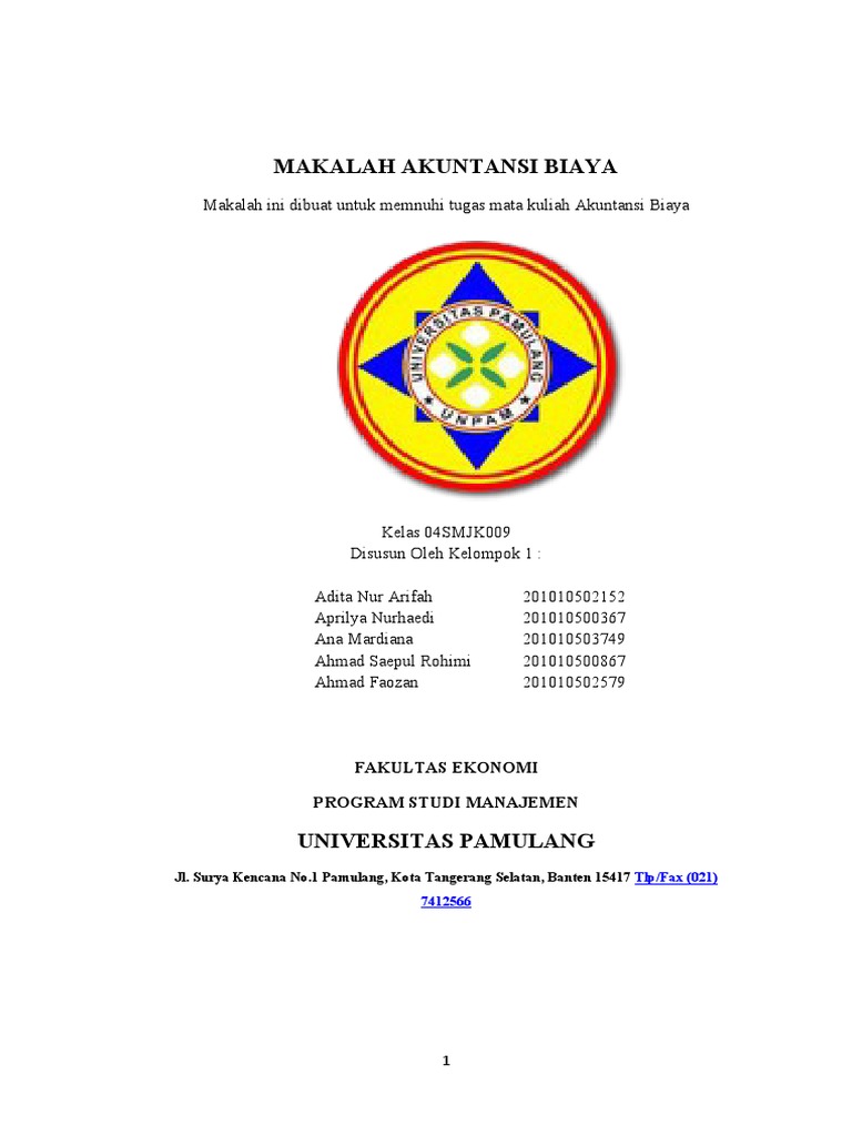 Makalah AKB - Kelompok 1 | PDF