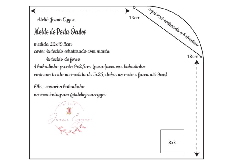 Porta Óculos Babadinho Jeane Egger | PDF