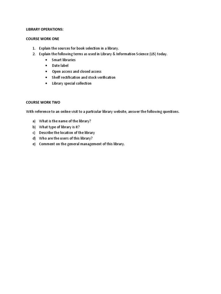 Library Operations | PDF | Art