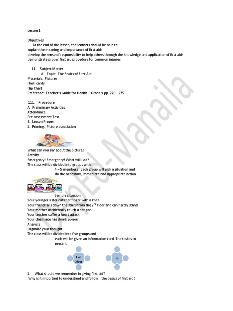First Aid Basics for Grade 9 Students | PDF | First Aid | Emergency