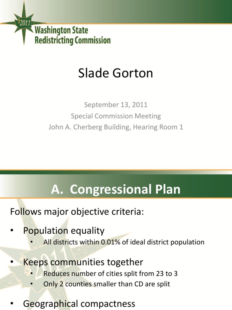 Washington State Redistricting Panel Map Proposals | PDF
