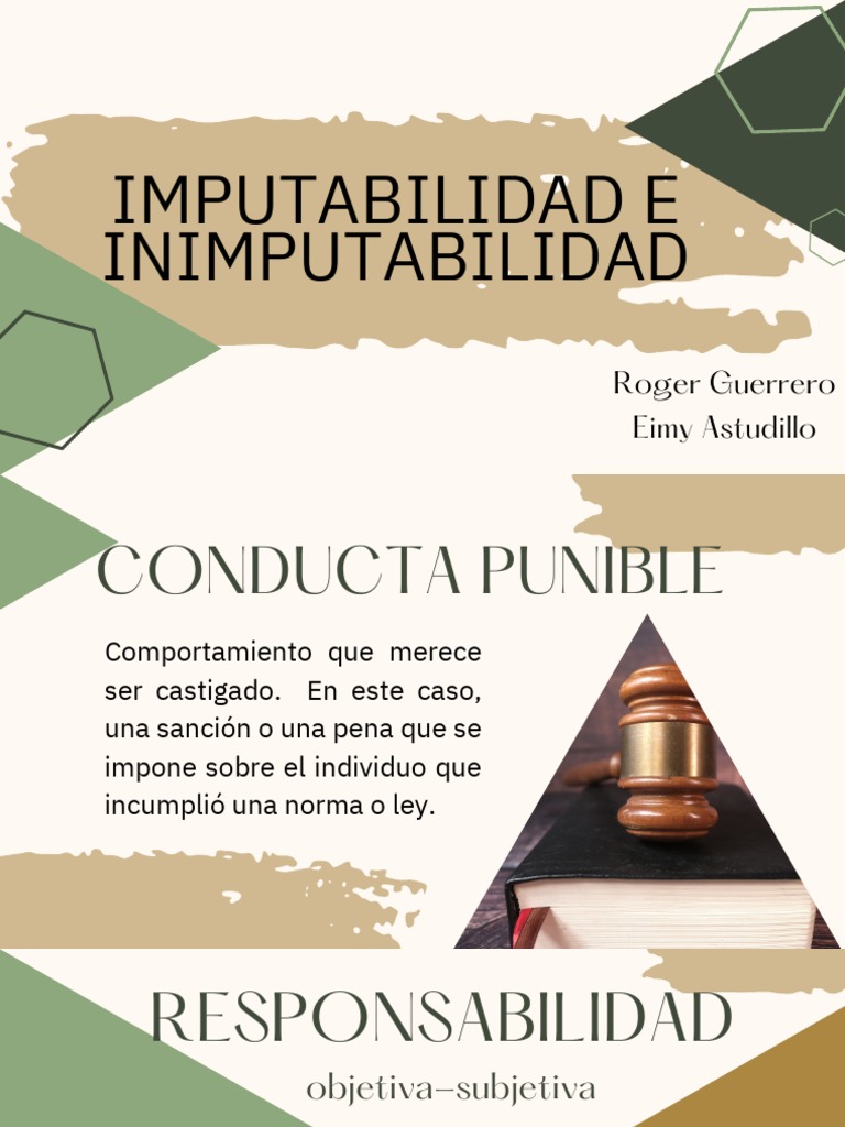 Imputabilidad e Inimputabilidad | PDF | Crímenes | Crimen y violencia