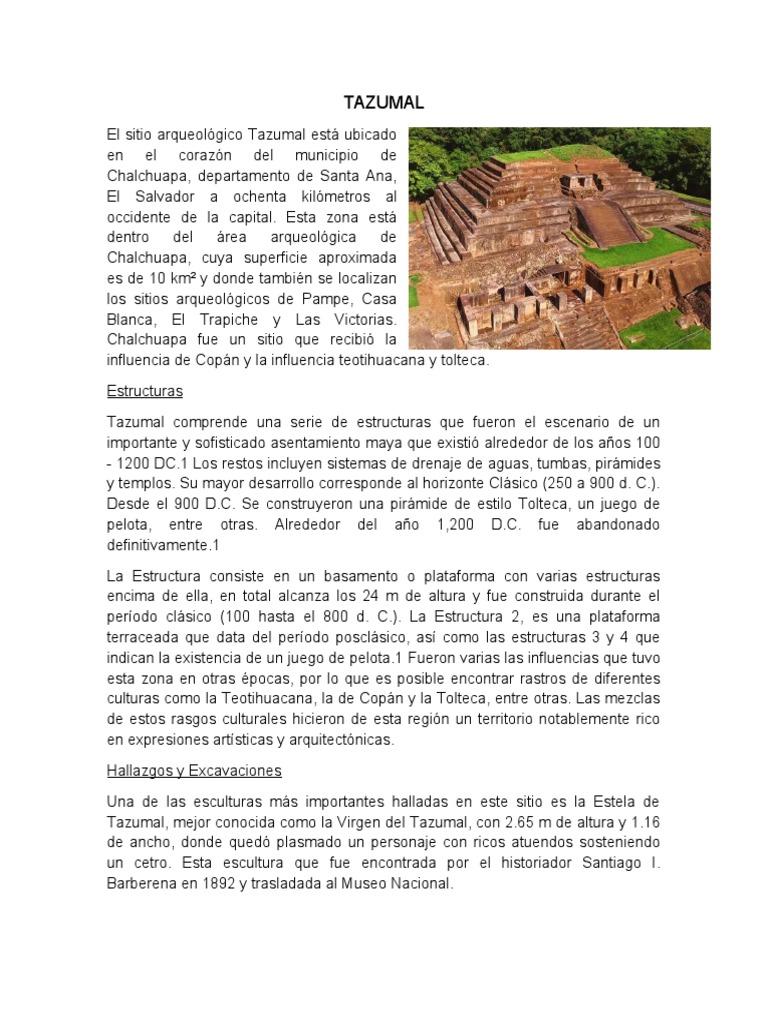TAZUMAL | PDF | Civilización maya | Mesoamérica