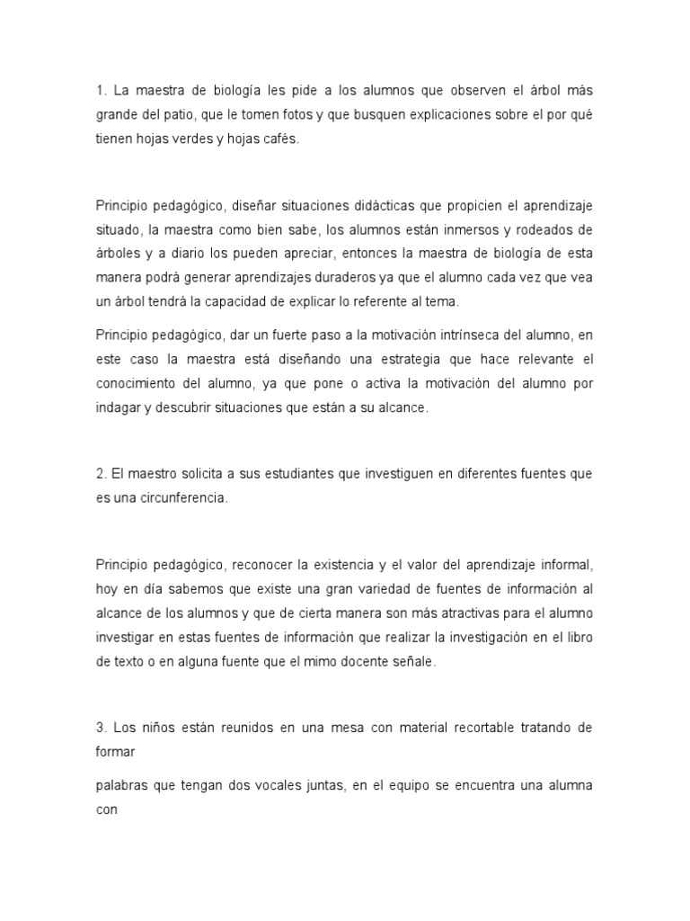 PRINCIPIOS PEDAGOGICOS | PDF | Conocimiento | Aprendizaje