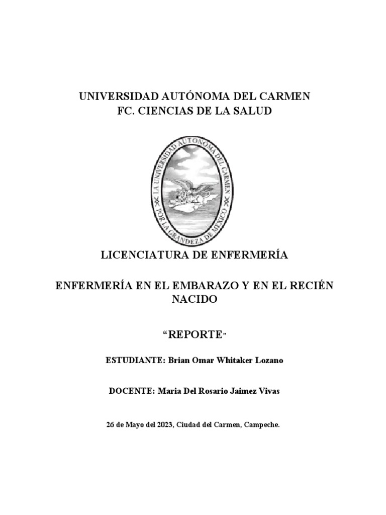 Copia de Reporte | PDF | Enfermería | Hospital Copia de Reporte | PDF | Enfermería | Hospital