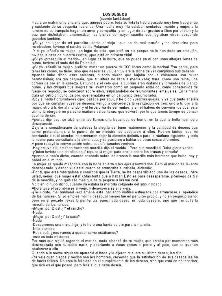 Texto - Los Deseos | PDF