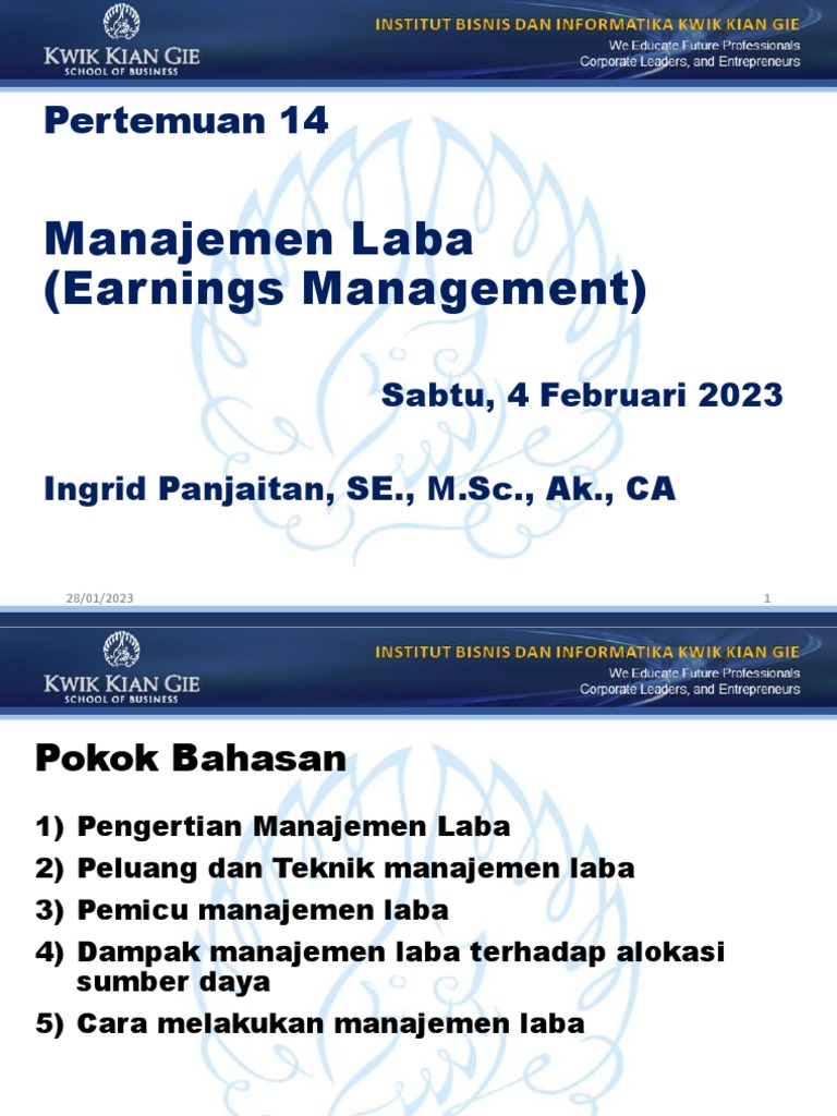 Manajemen Laba | PDF