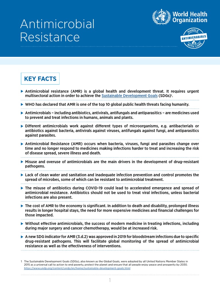 Amr Factsheet | Download Free PDF | Antimicrobial Resistance ...