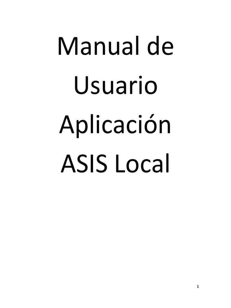Manual de Usuario ASIS | PDF | Microsoft Excel | Microsoft PowerPoint