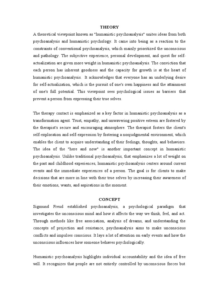 Theory Critique Paper | PDF | Humanistic Psychology | Psychoanalysis