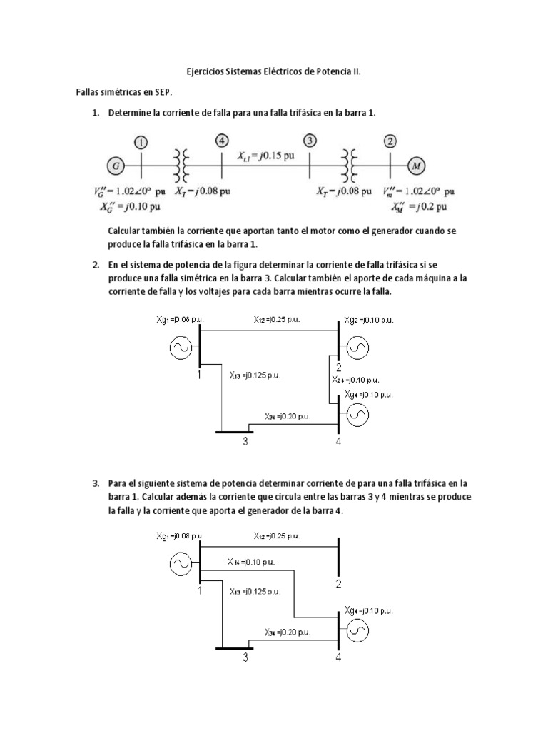 Ejercicios SEP2 Falla Simetrica | PDF | Tecnología