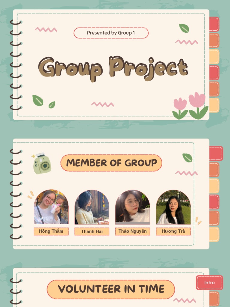 Green Yellow Aesthetic Cute Notebook Group Project Presentation | PDF