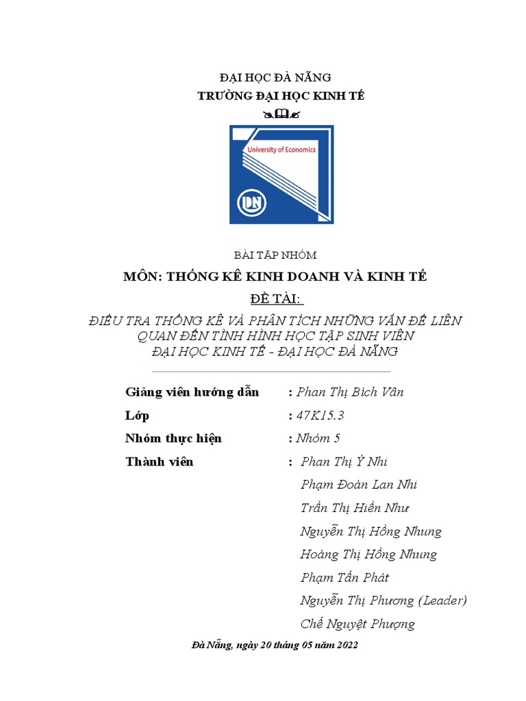 Baocaothongkegiuaki Nhom5 | PDF