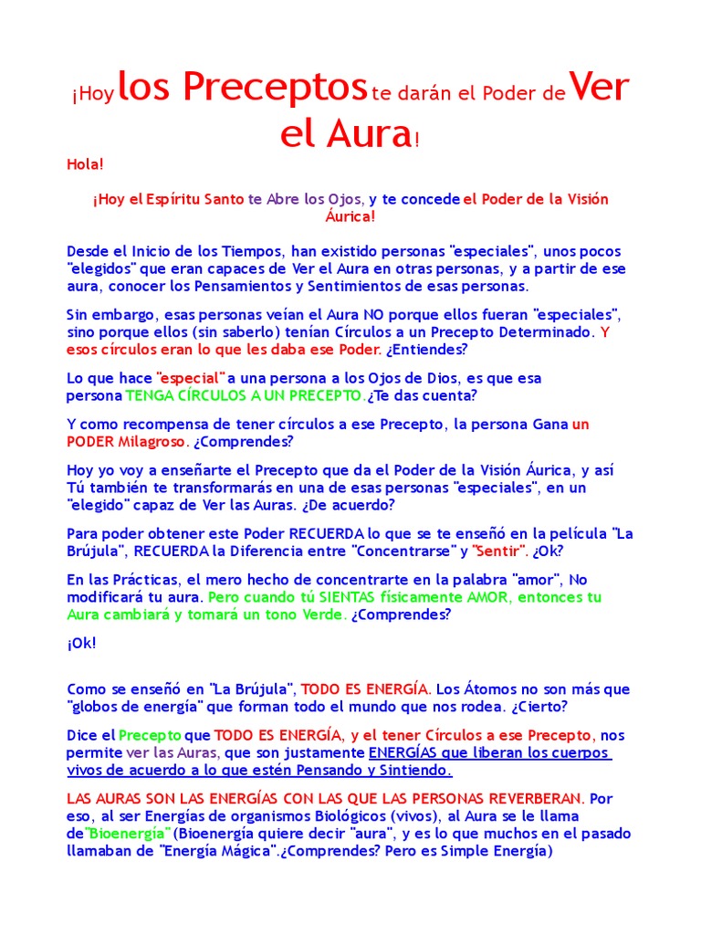 CLASE AURA Preceptos Parte 1 | PDF | Amor | Fe