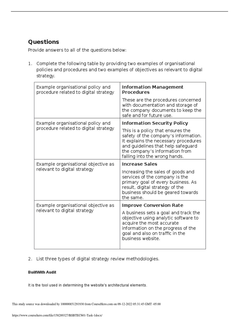 BSBTEC601 Task 1 | PDF | Digital Marketing | Advertising