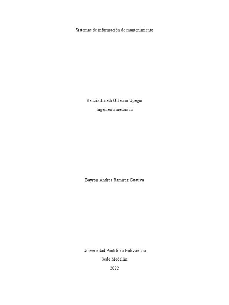 Sistemas de Informaciã N de Mantenimiento | PDF | Software ...