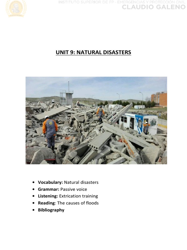 Unit 9 Natural Disasters | PDF | Storms | Flood