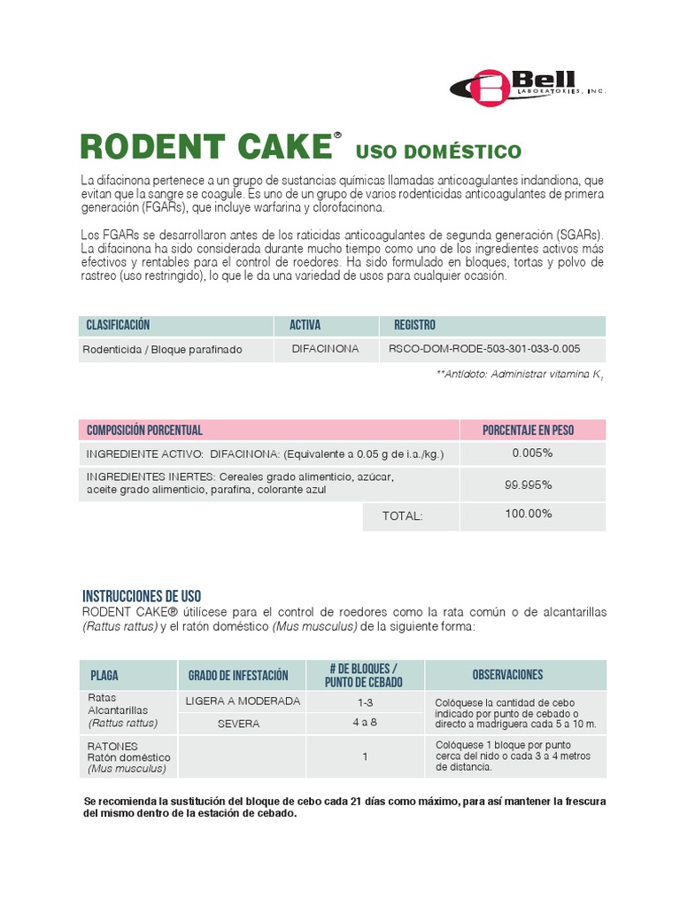 Ficha Técnica-Rodent Cake | PDF | Roedor