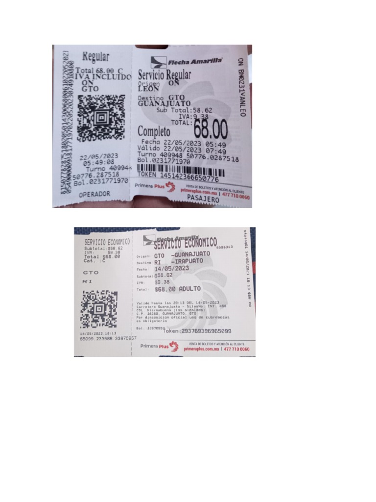Boletos Primera Plus | PDF