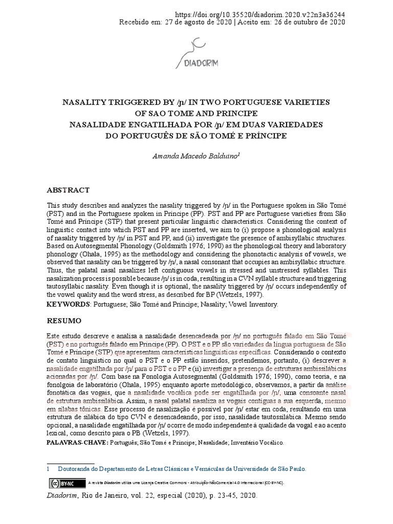18.balduino 2020 | PDF | Discurso | Fonologia