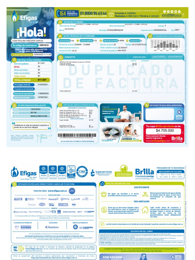 Factura Gas | PDF