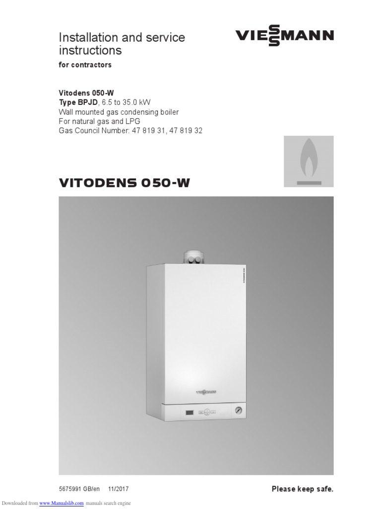 Vitodens 050w | PDF | Boiler | Safety