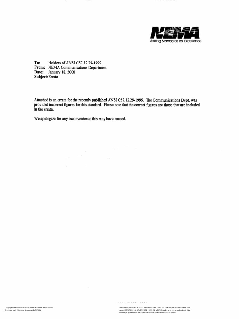 ANSI C57 12 29 1999 Pan Mounted Enclosures | PDF | Electricity ...