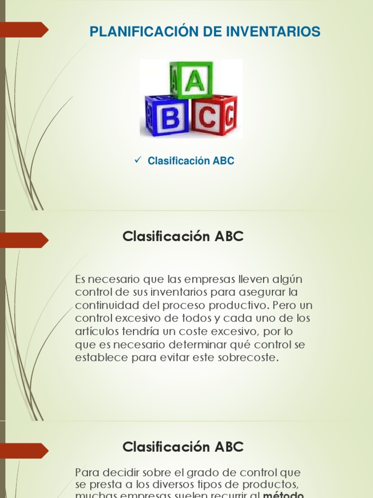 5 - Clasificacion ABC | PDF | Inventario | Business