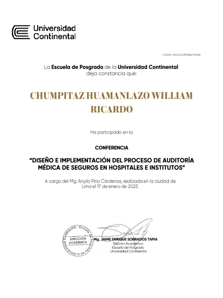 Chumpitaz Huamanlazo William Ricardo | PDF