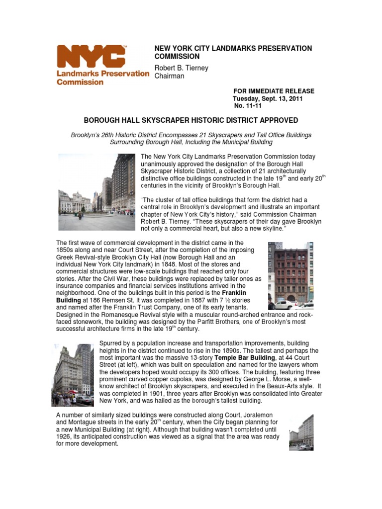 Borough Hall Skyscraper District Approved | PDF | New York City | Brooklyn