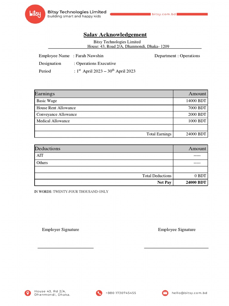 Payslip April 2023 | PDF