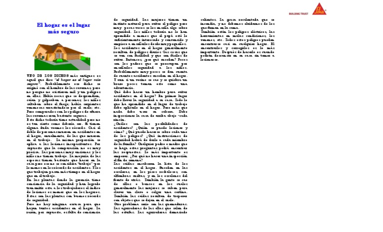 El Hogar Es El Lugar Más Seguro | PDF