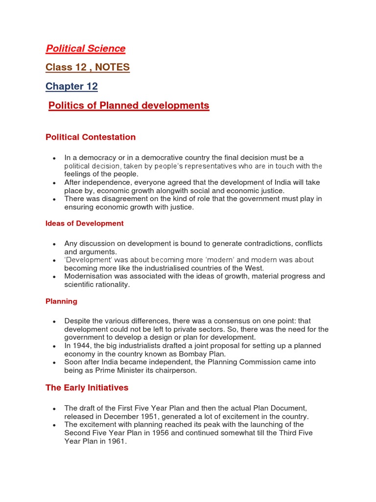 12th, Political Science, Notes, 26.07.20 | PDF | Economies