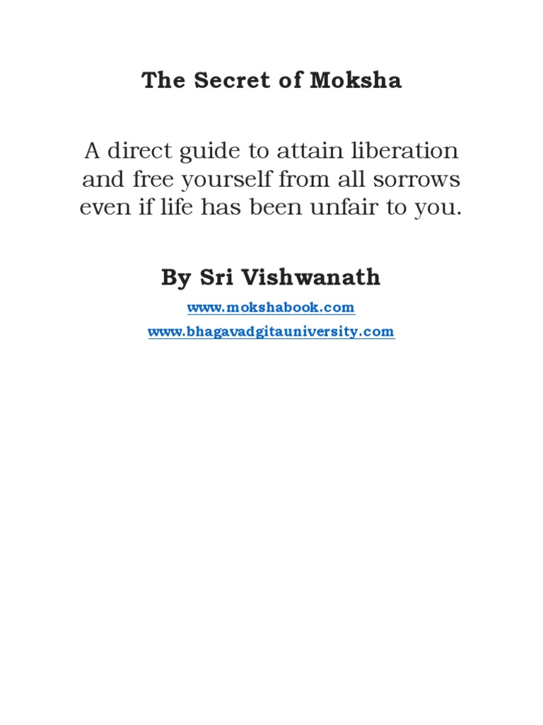 Direct Path to Moksha Liberation | PDF | Moksha | Knowledge