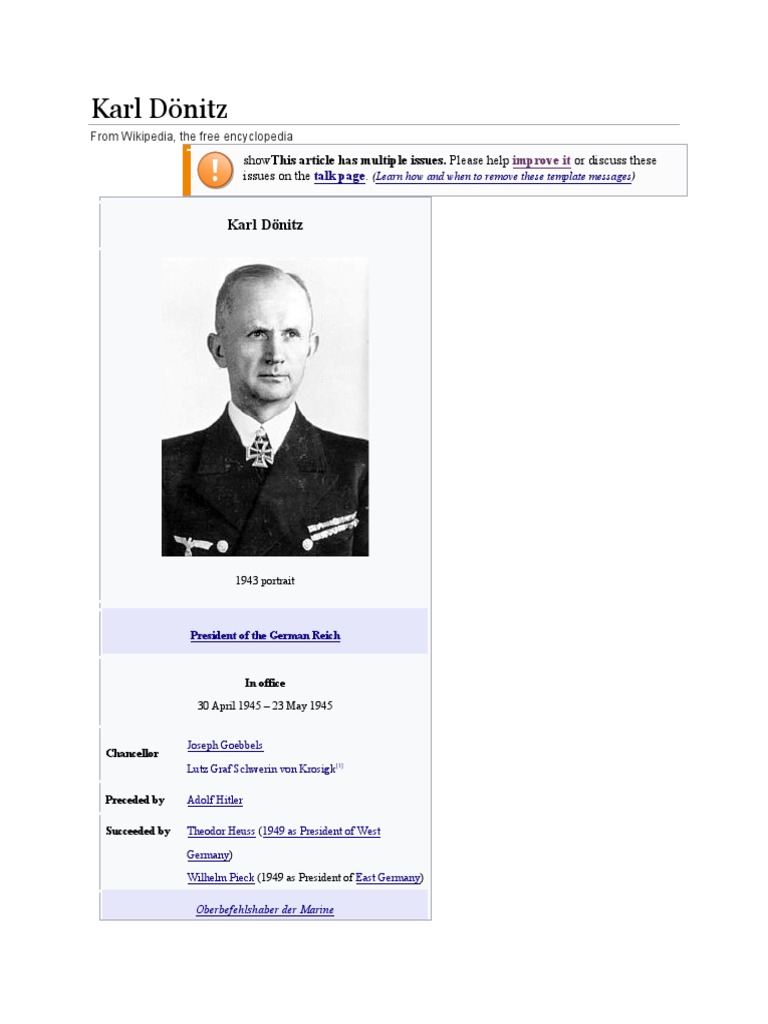 Admiral Doenitz | PDF | U Boats | Naval Warfare