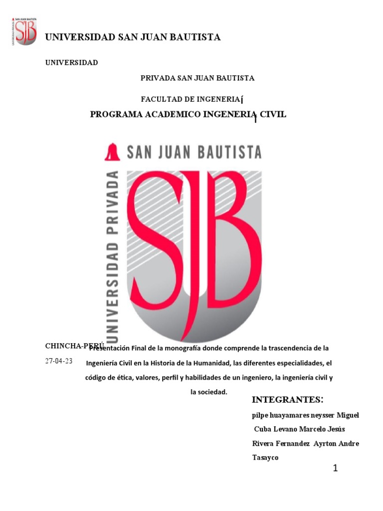 Monografía Avance LRPD | PDF | Ingeniería | Ingeniero civil