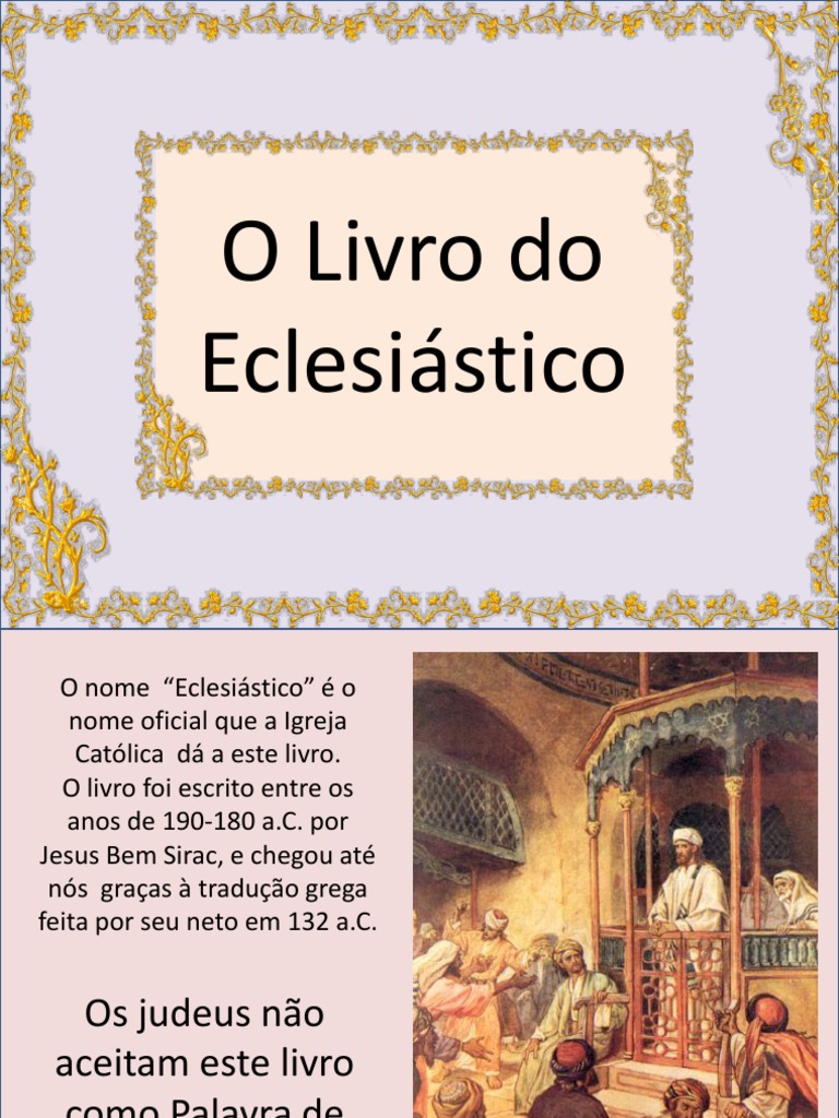O Livro Do Eclesiástico | PDF