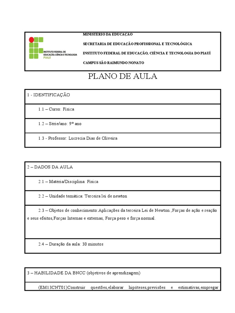 Plano | PDF | Science | Física