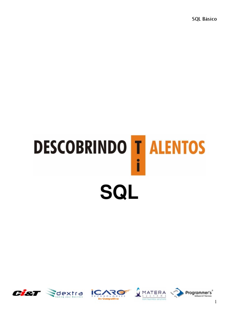 Basico de SQL | PDF | SQL | Bancos de dados