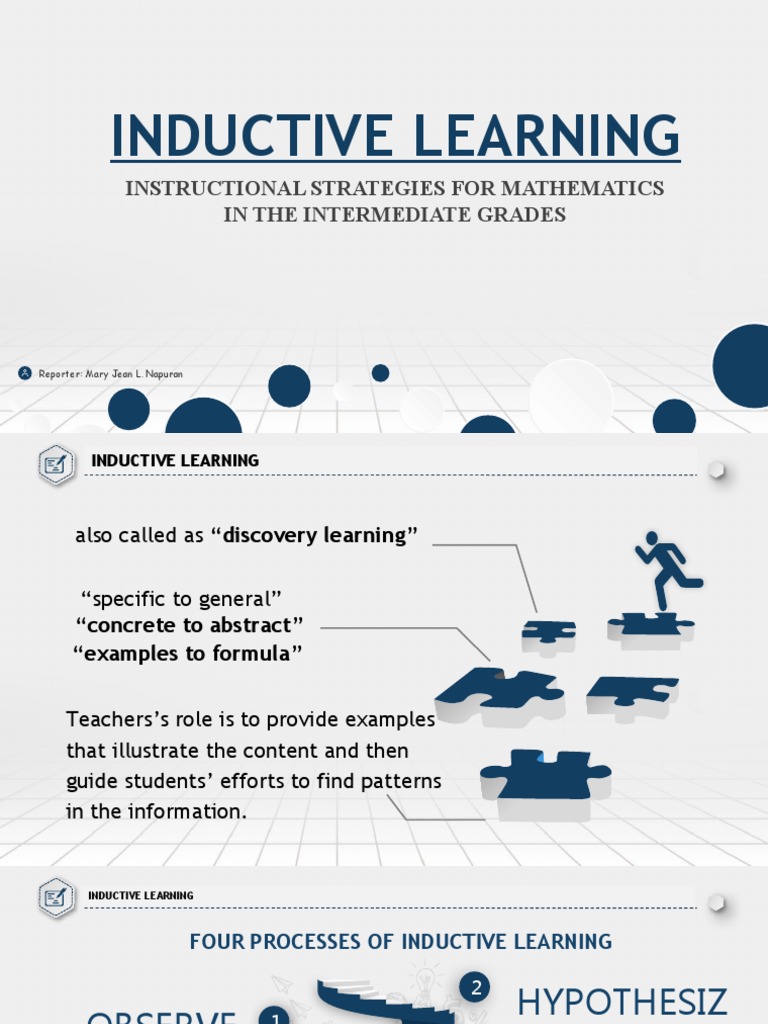 Lesson 8 Inductive Learning (Maryjeannapuran) | PDF