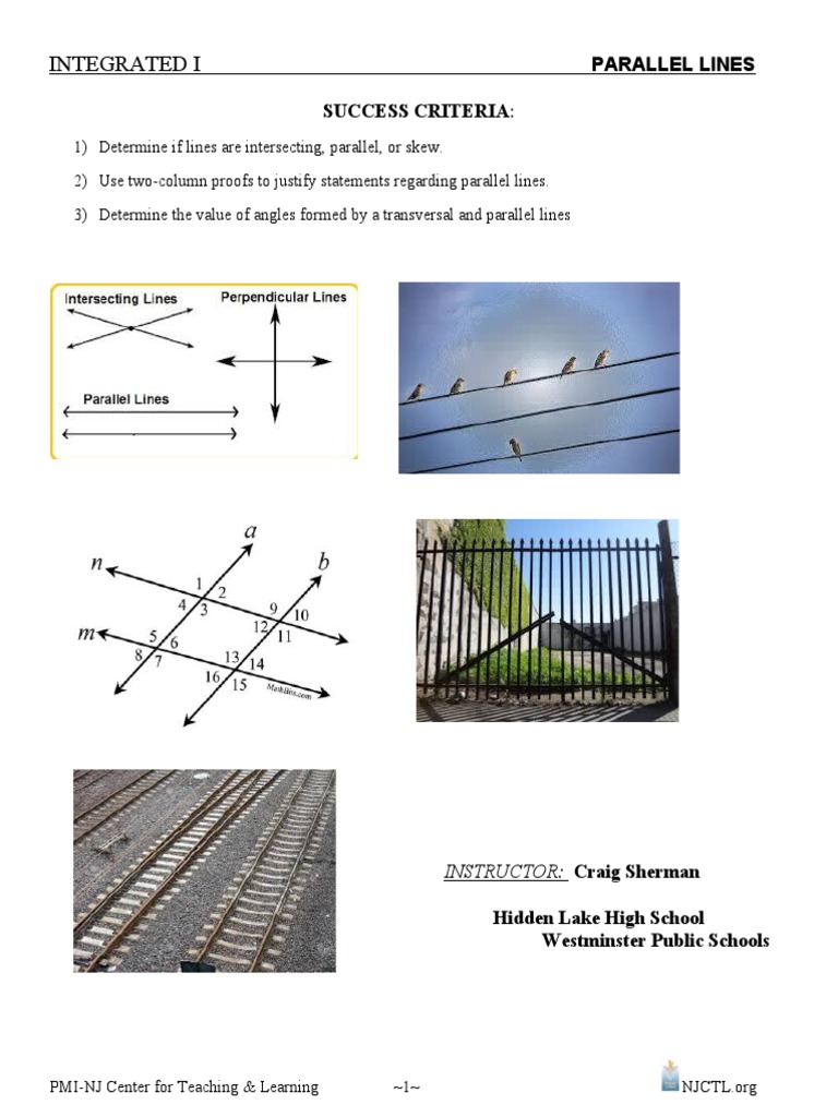 Parallel Lines - CW | PDF | Geometry | Mathematics