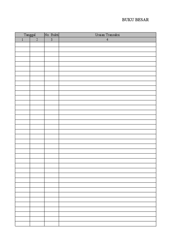 Format Buku Besar Akuntansi Folio | PDF | Hukum
