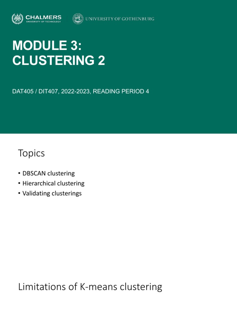 Lecture 6 | PDF | Cluster Analysis | Applied Mathematics Lecture 6 | PDF | Cluster Analysis | Applied Mathematics