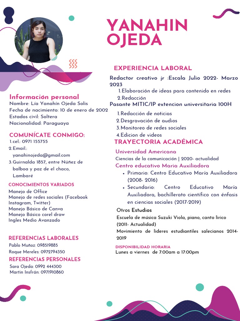 Curriculum Vitae Yanahín Ojeda | PDF