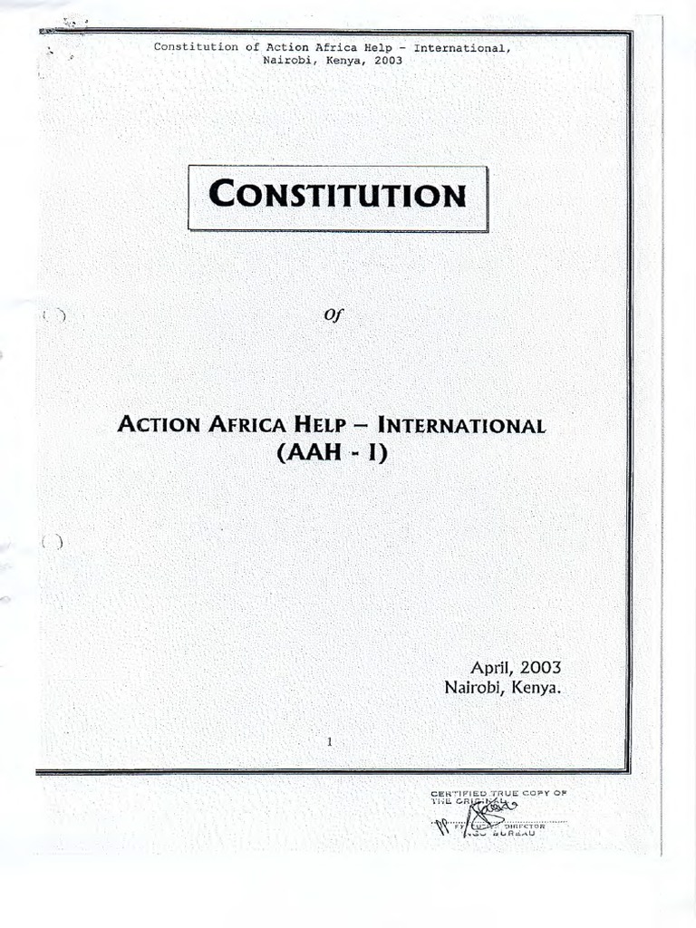 AAH I Constitution v2003 | PDF