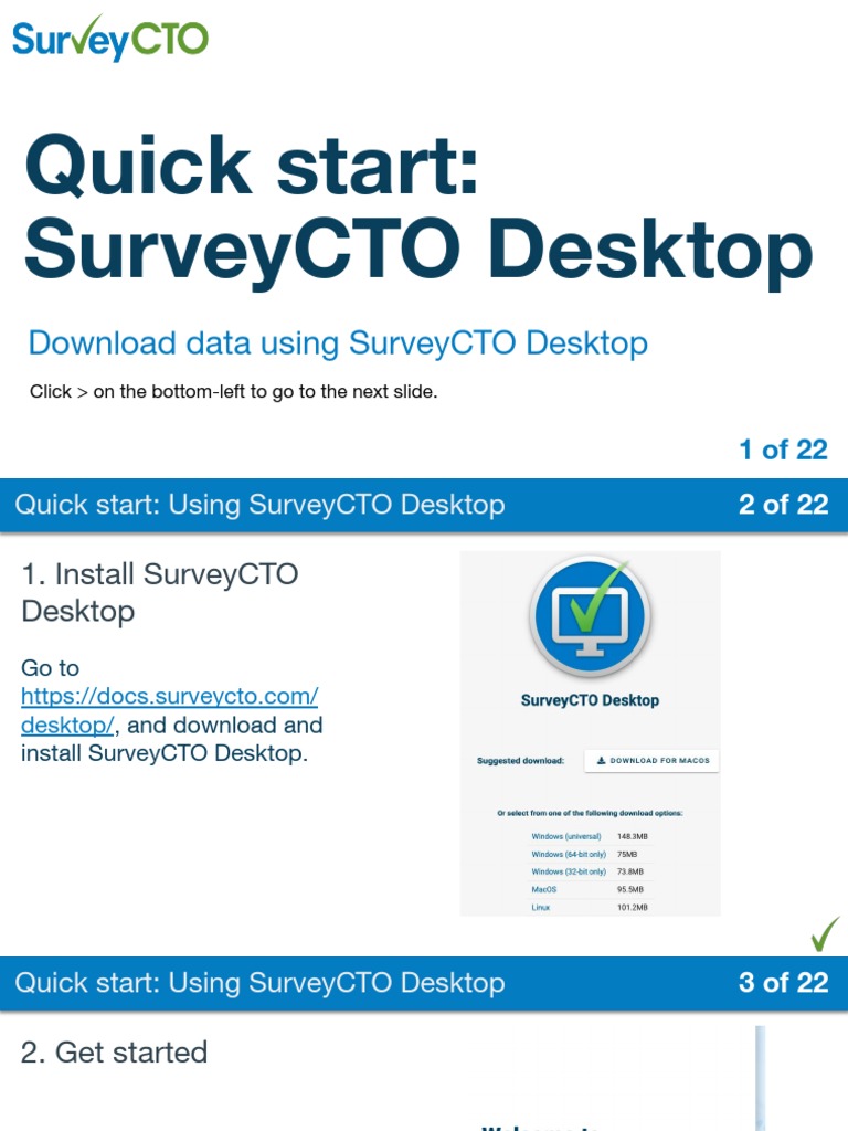 3.2. SurveyCTO Quick Start - Desktop With Workspaces | PDF | Password | Login