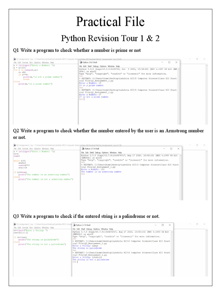 CS Practical File | PDF | Sql | Text File