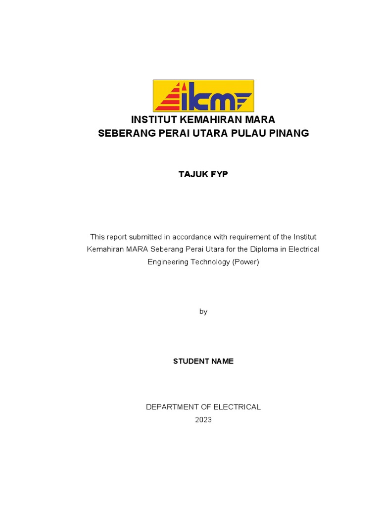 Template Report Fyp Ikmspu Dr en Usop | PDF