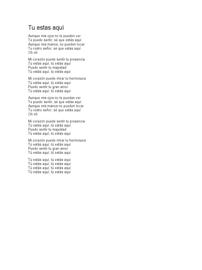 Tu Estas Aquí | PDF